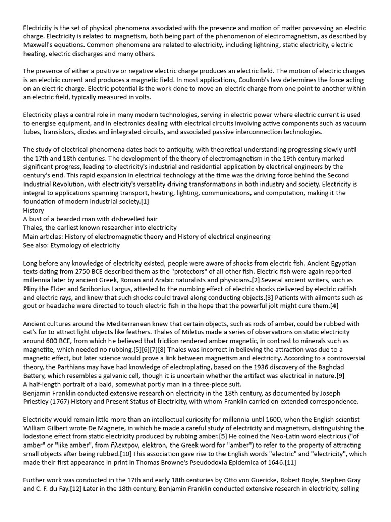 Electricity | PDF | Electricity | Electric Charge