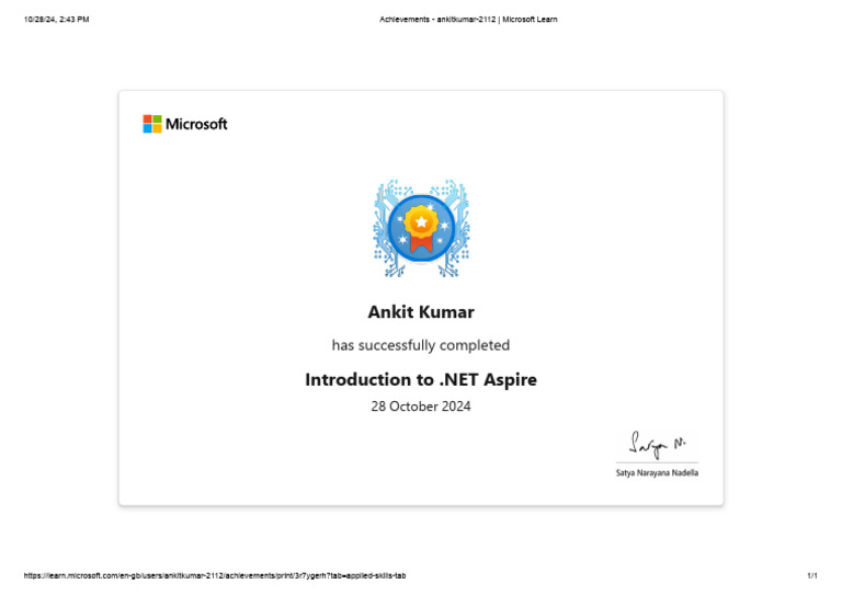 Ankit Kumar: Has Successfully Completed | PDF