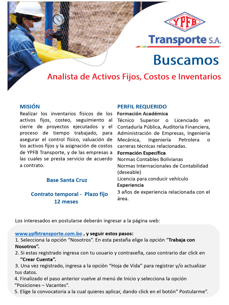 Analista de Act Fijos, Costos e Inv (C) | PDF