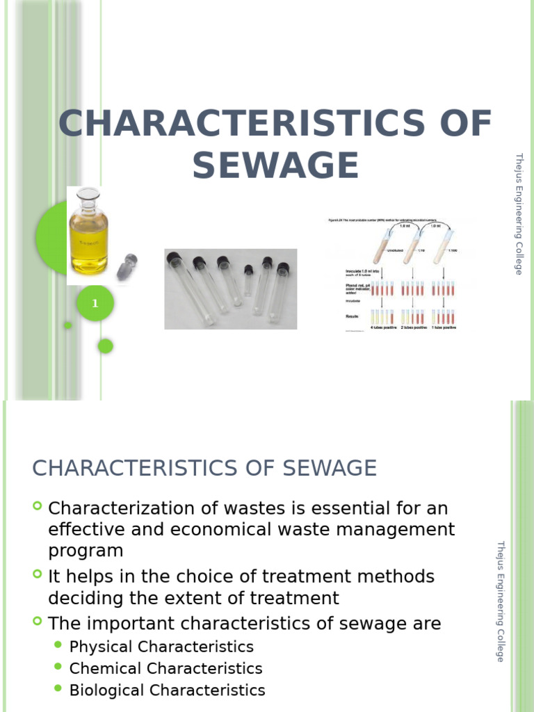 Characteristics of Sewage | PDF | Sewage | Chemistry
