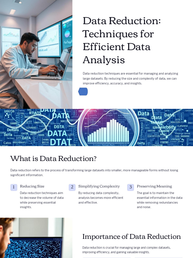 4 Data Reduction Techniques For Efficient Data Analysis | PDF | Principal Component Analysis ...
