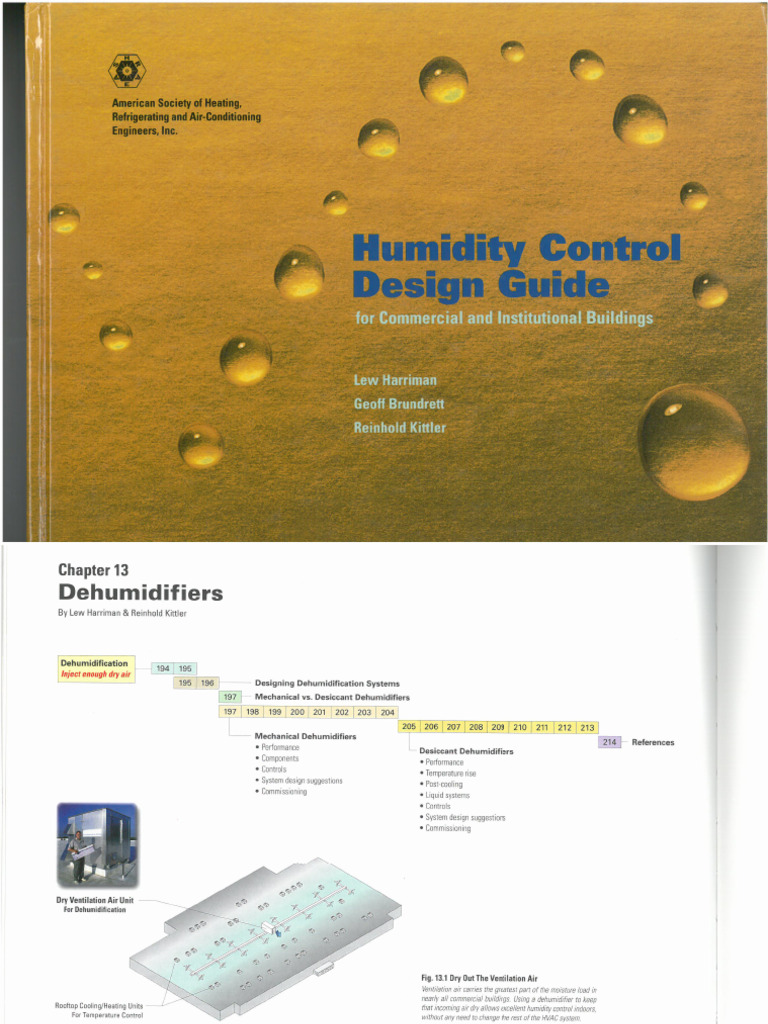 ASHRAE Humidity Control Design Guide 13 Dehumidifiers | PDF