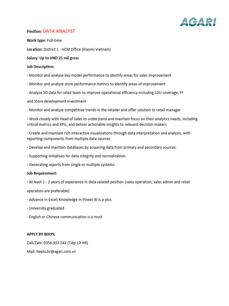 JD Retail Data Analyst | PDF