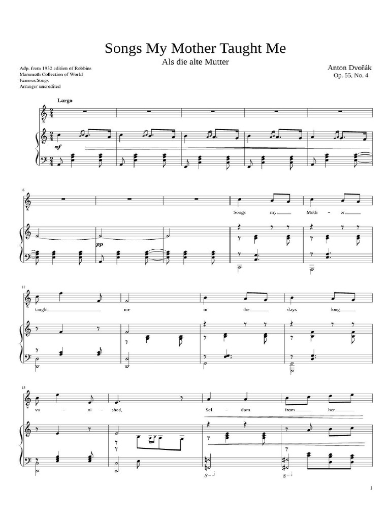 Songs My Mother Taught Me | PDF