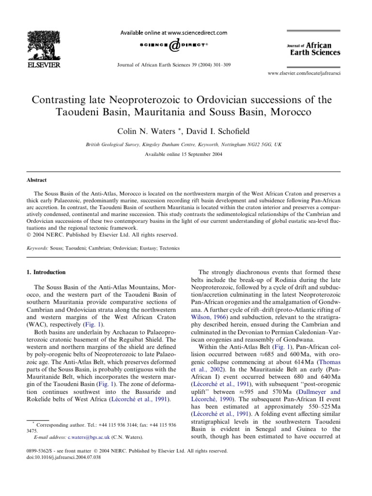 Taoudeni 3 | PDF | Limestone | Sandstone