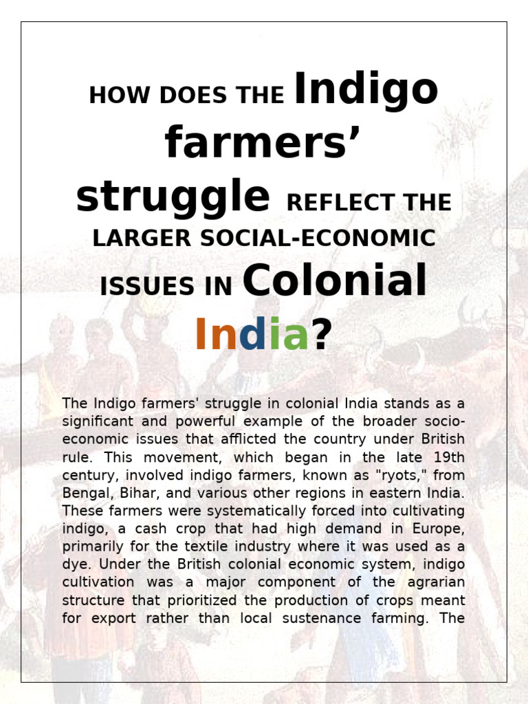HOW DOES THE Indigo Farmers | PDF | British Raj | Agriculture