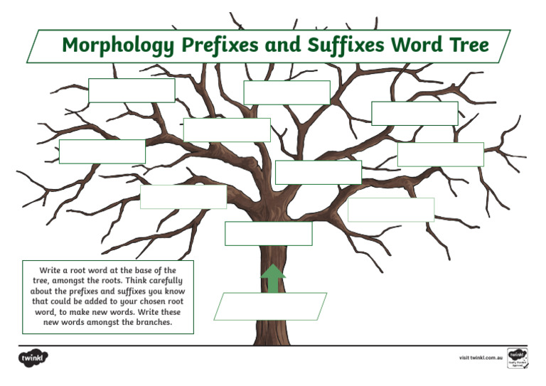 Au L 1634445040 Morphology Prefixes and Suffixes Word Tree Worksheet ...