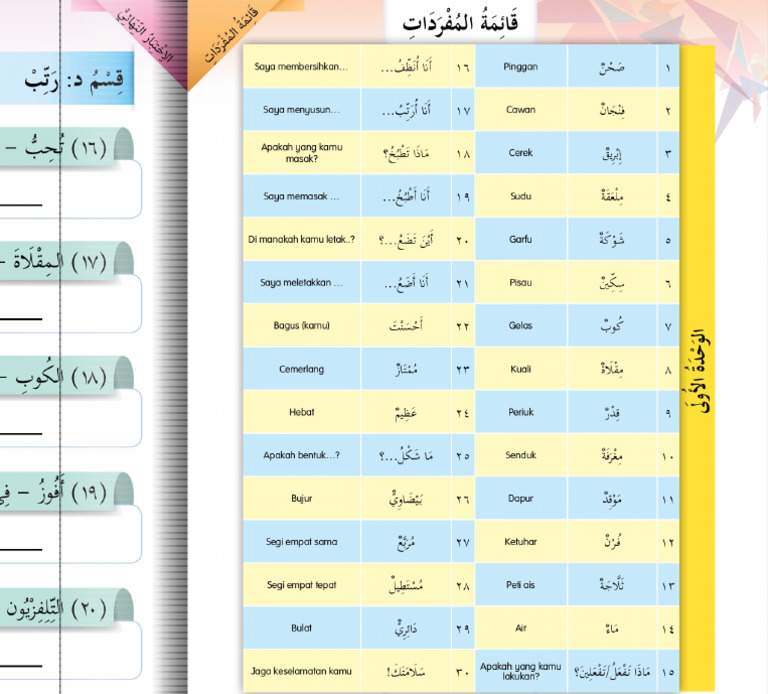 Buku Teks Bahasa Arab Tahun 5 KSSR Semakan | PDF
