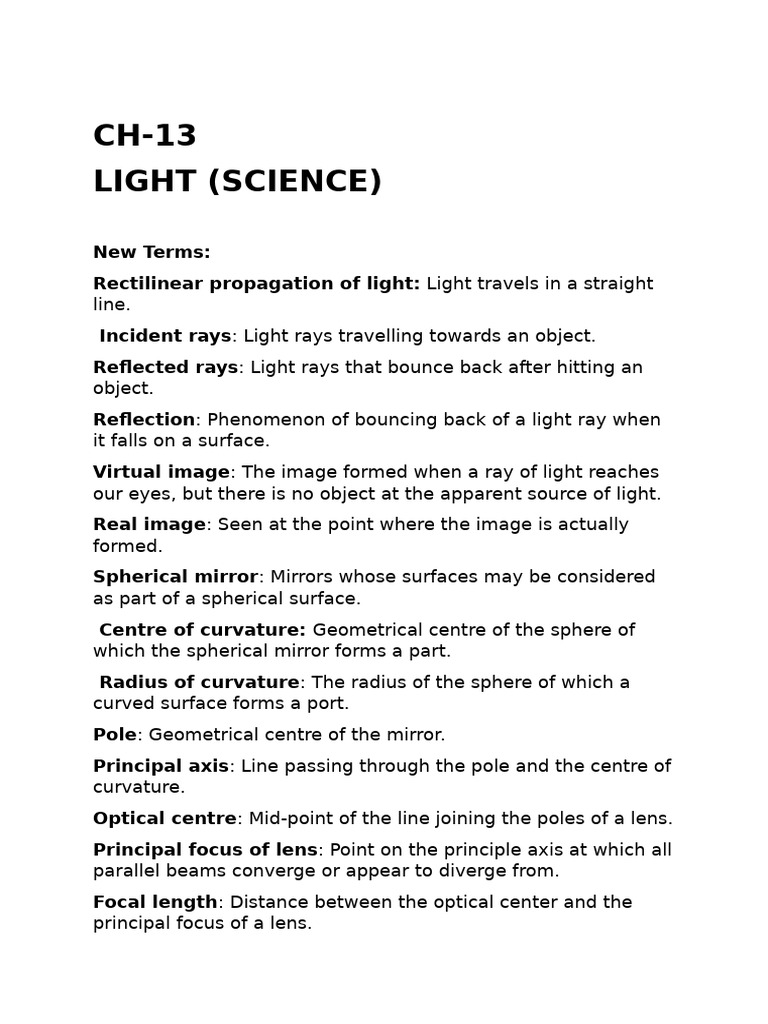science ch10 | PDF | Mirror | Optics