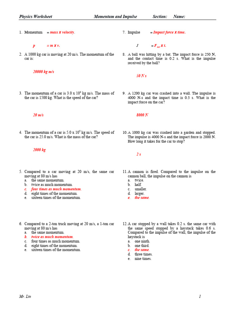 Car Acceleration and Force Calculation | PDF | Momentum | Collision