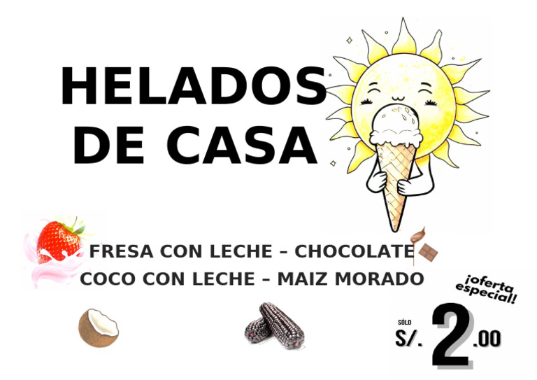 Recetas de Helados Caseros Variados | PDF
