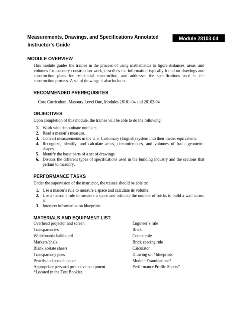 Masonry Level1 Qualifications P3 | PDF | Masonry | Drawing