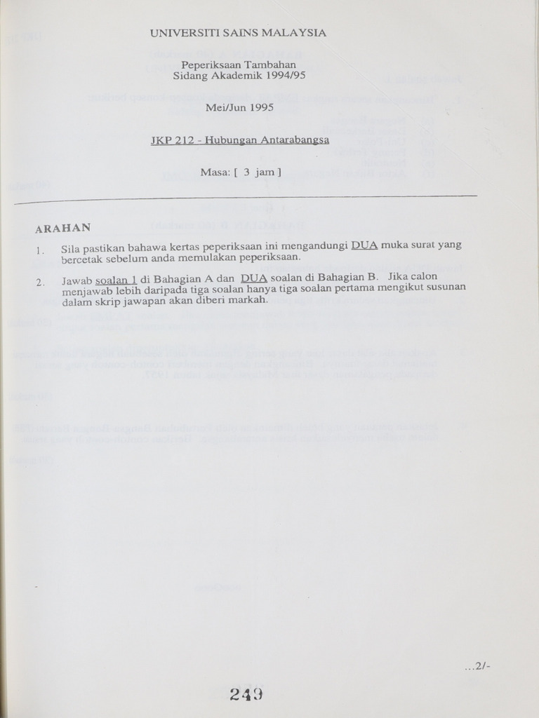 JKP 212 - Hubungan Antarabangsa | PDF