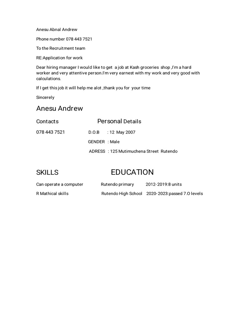 Anesu Andrew2 | PDF