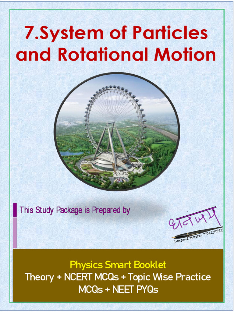 07-System of Particles - Rotatinal Dynamics-F | PDF | Rotation Around A Fixed Axis | Torque