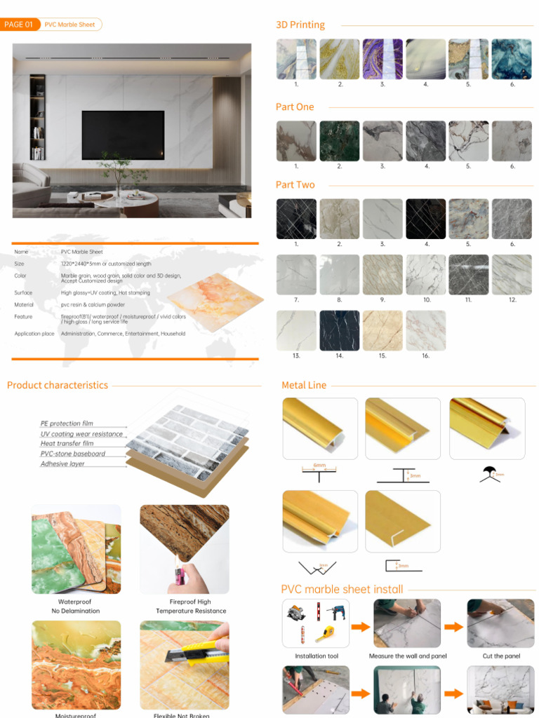 PVC Marble Sheet - 3 MM | PDF