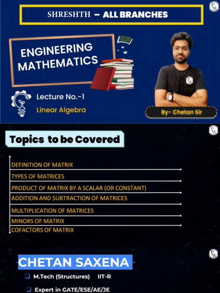 Linear Algebra Gate Notes | PDF