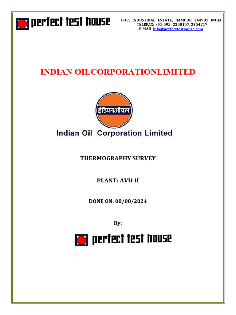 Thermography Survey Report for Plant AVU-II | PDF | Energy Technology ...