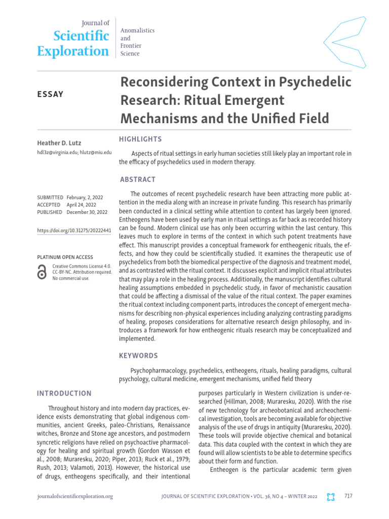 Reconsidering | PDF | Entheogen | Psychedelic Drugs