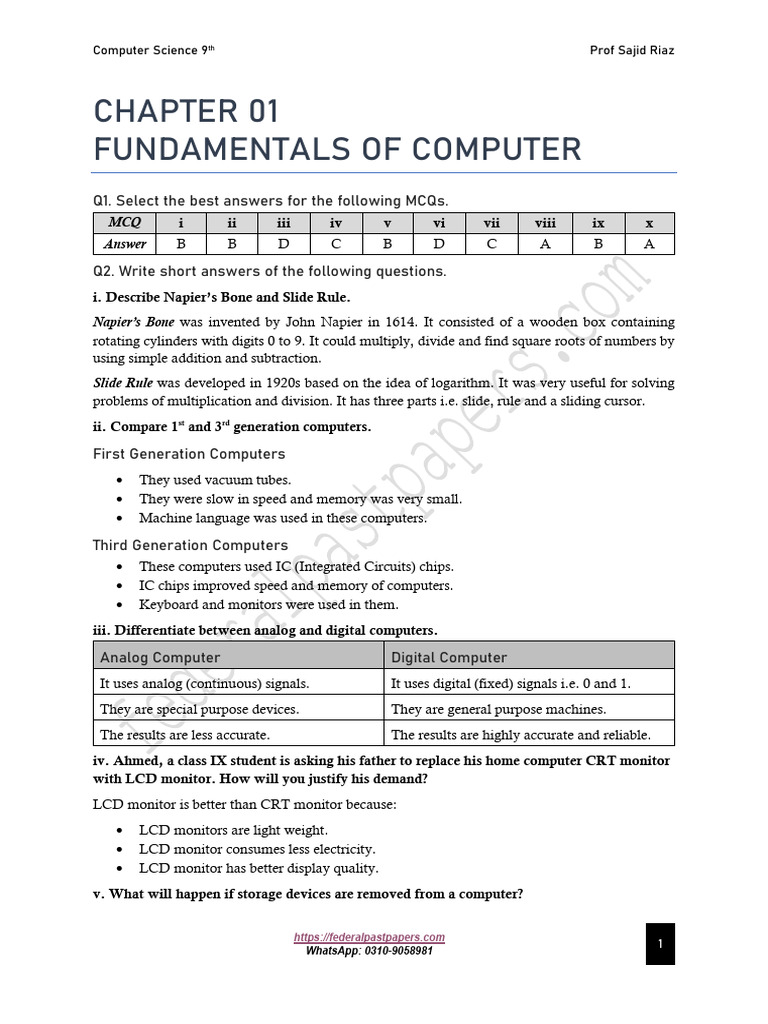 Sample 9th Computer Unit 01 SLO | PDF | Printer (Computing) | Microcomputers