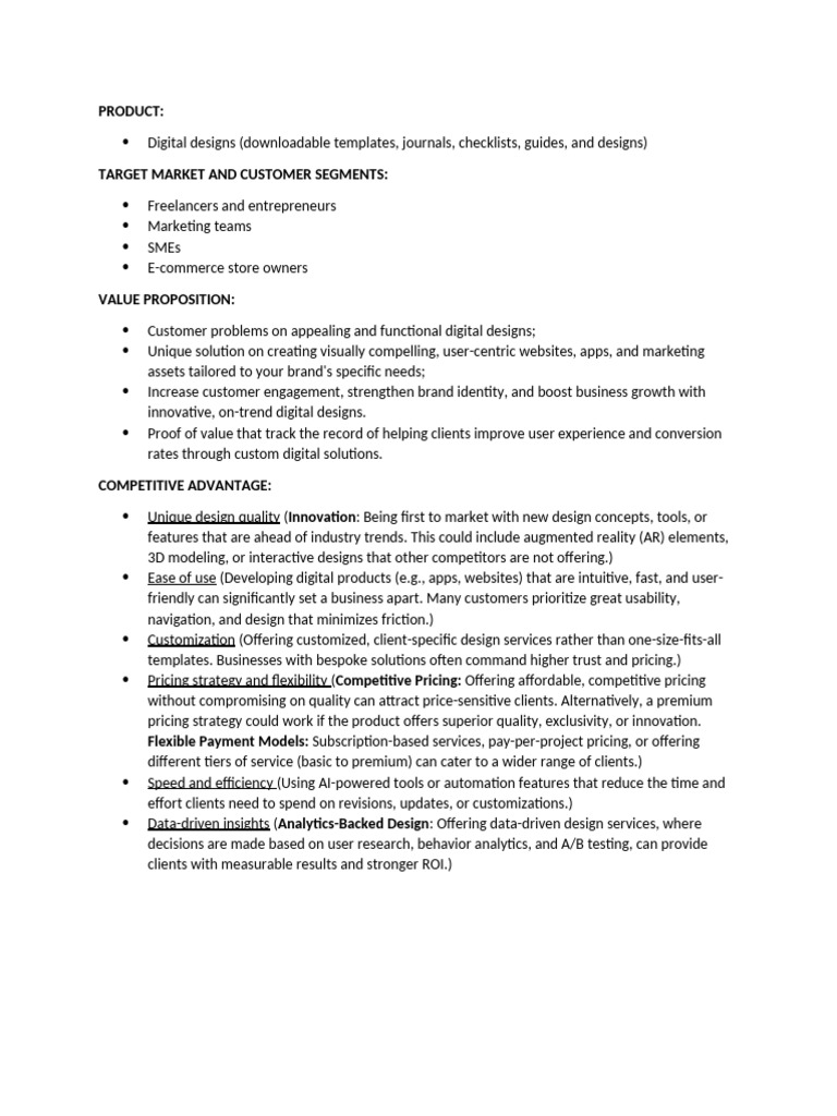 About Business Plan Product | PDF | Marketing | Pricing