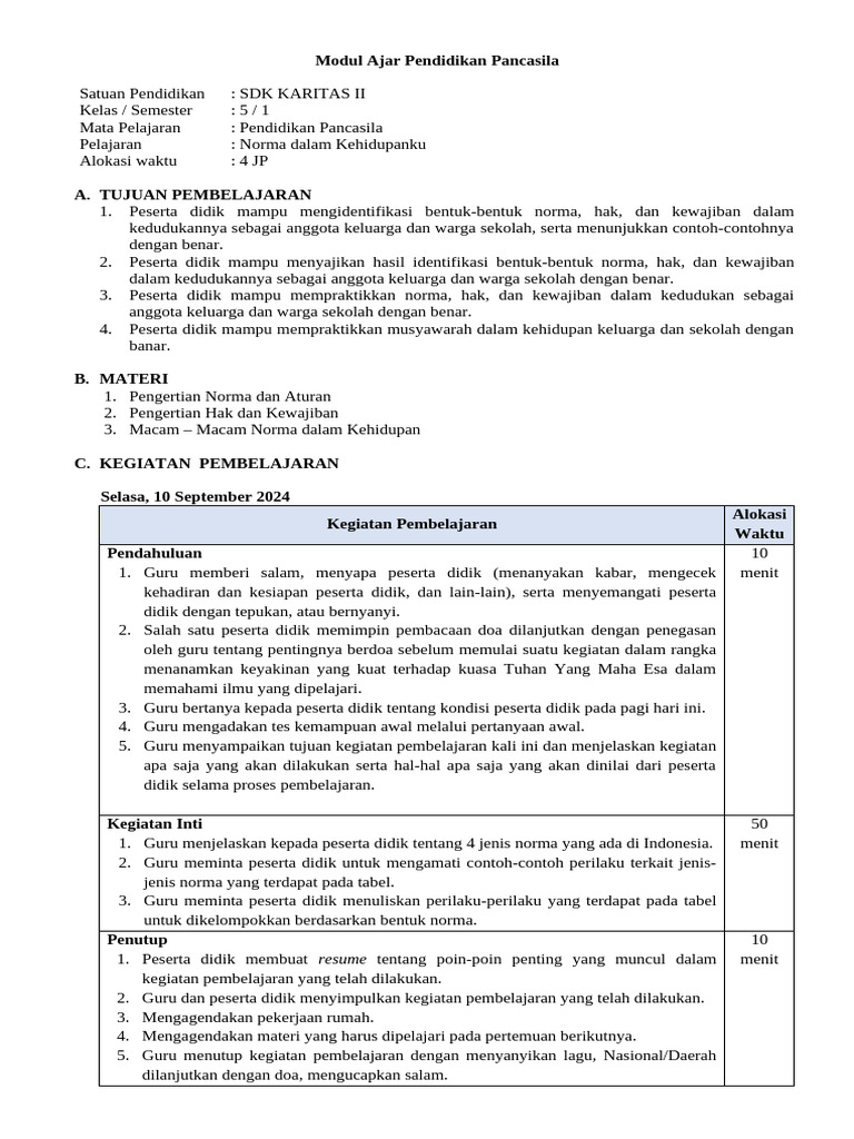 Modul Ajar Pendidikan Pancasila 7 | PDF | Kesehatan Holistik | Sains & Matematika