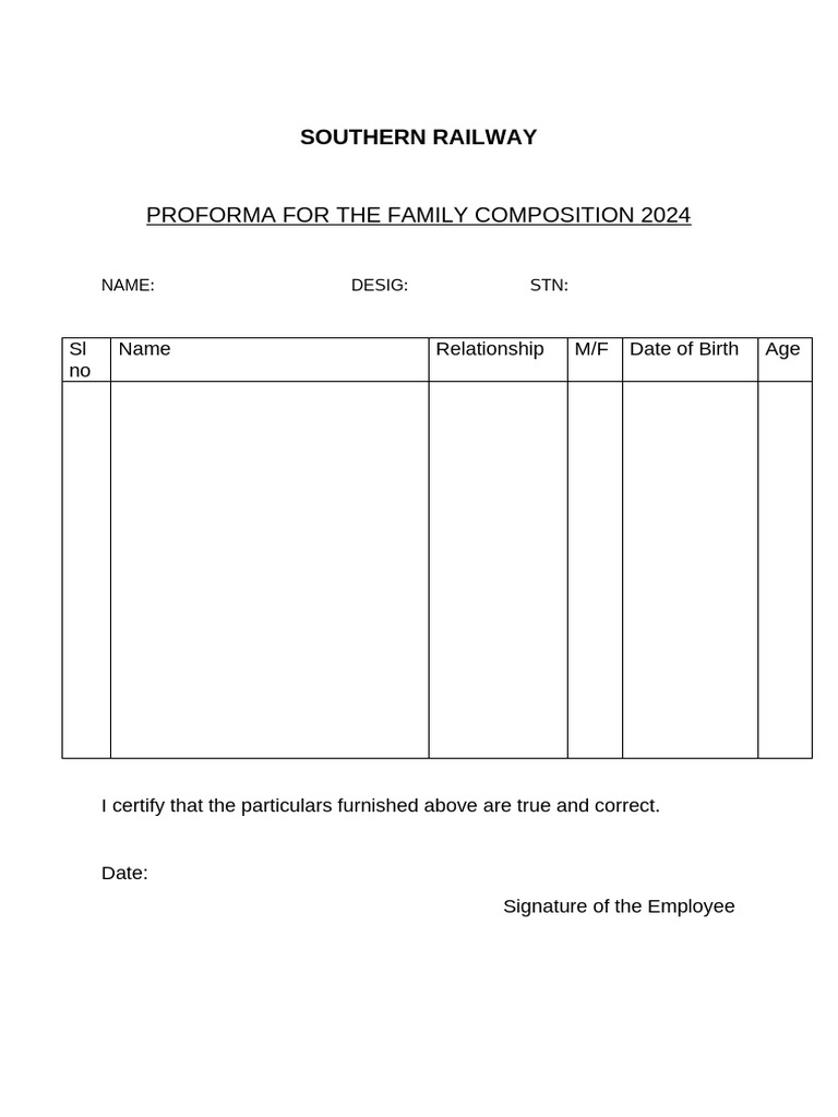 Family Composition | PDF