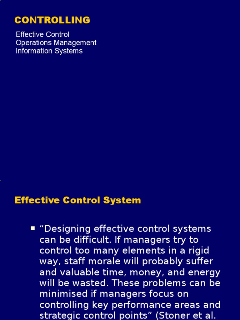 Controlling (Principles of Management) | PDF | Budget | Factors Of ...