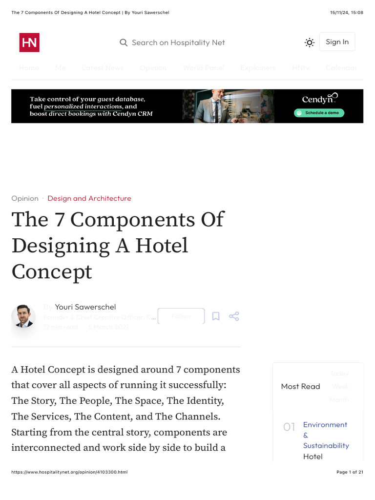 The 7 Components of Designing A Hotel Concept | PDF | Hotel | Interior ...