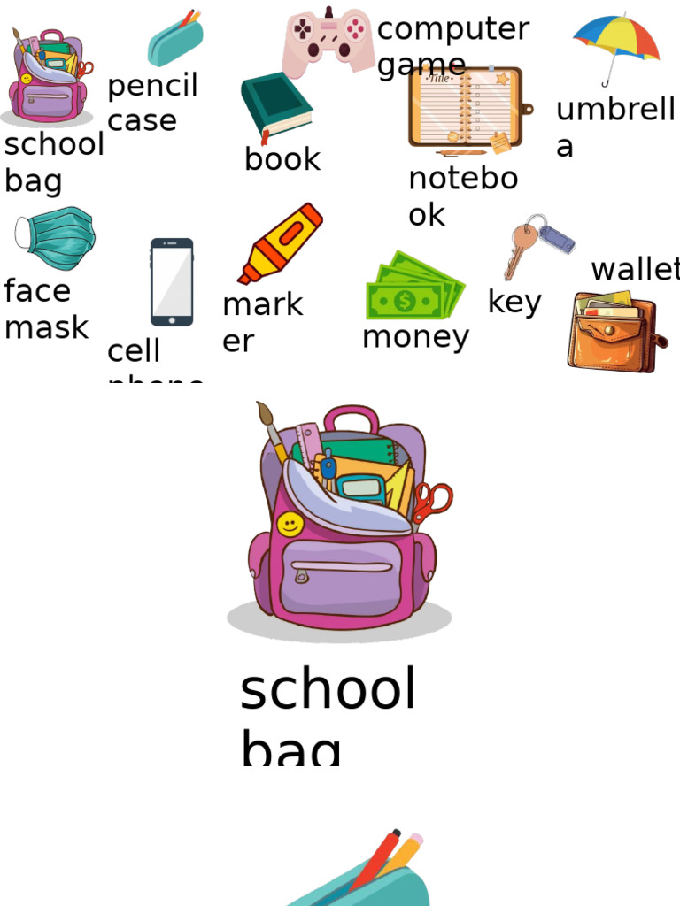 L3 What's Inside My School Bag | PDF