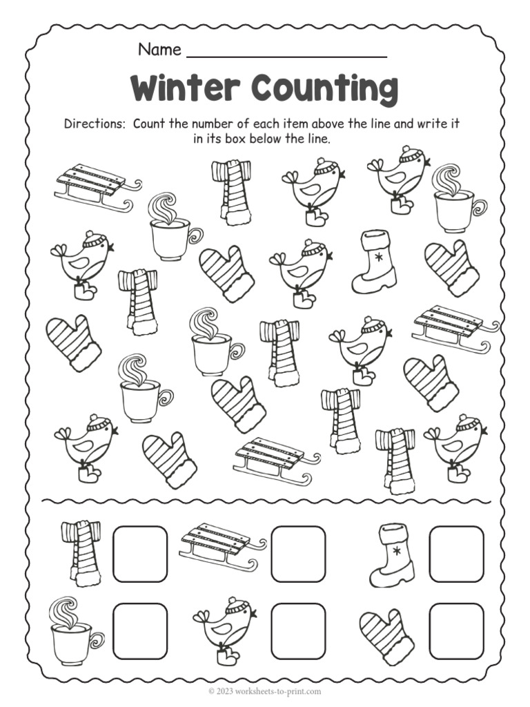 Winter Counting Worksheet | PDF