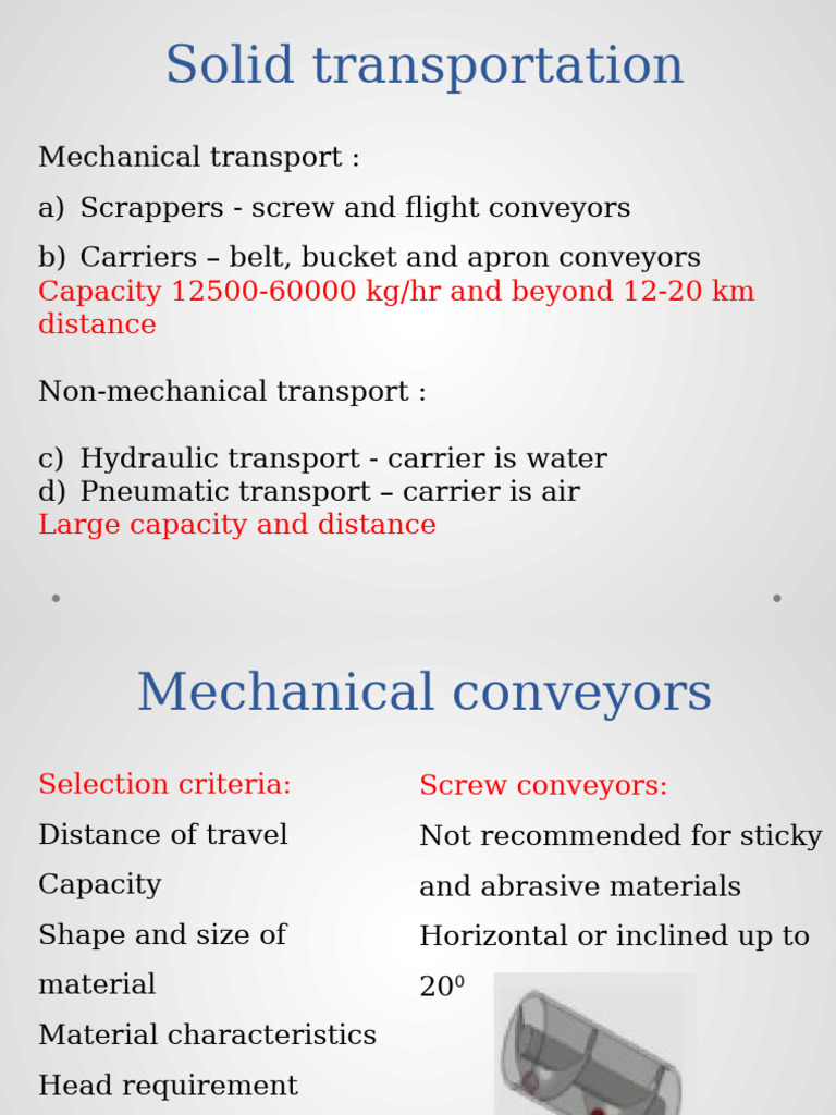 Transportation of Solids | PDF | Science & Mathematics