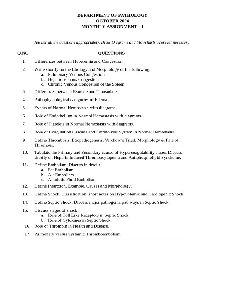 Assignment Pathology | PDF