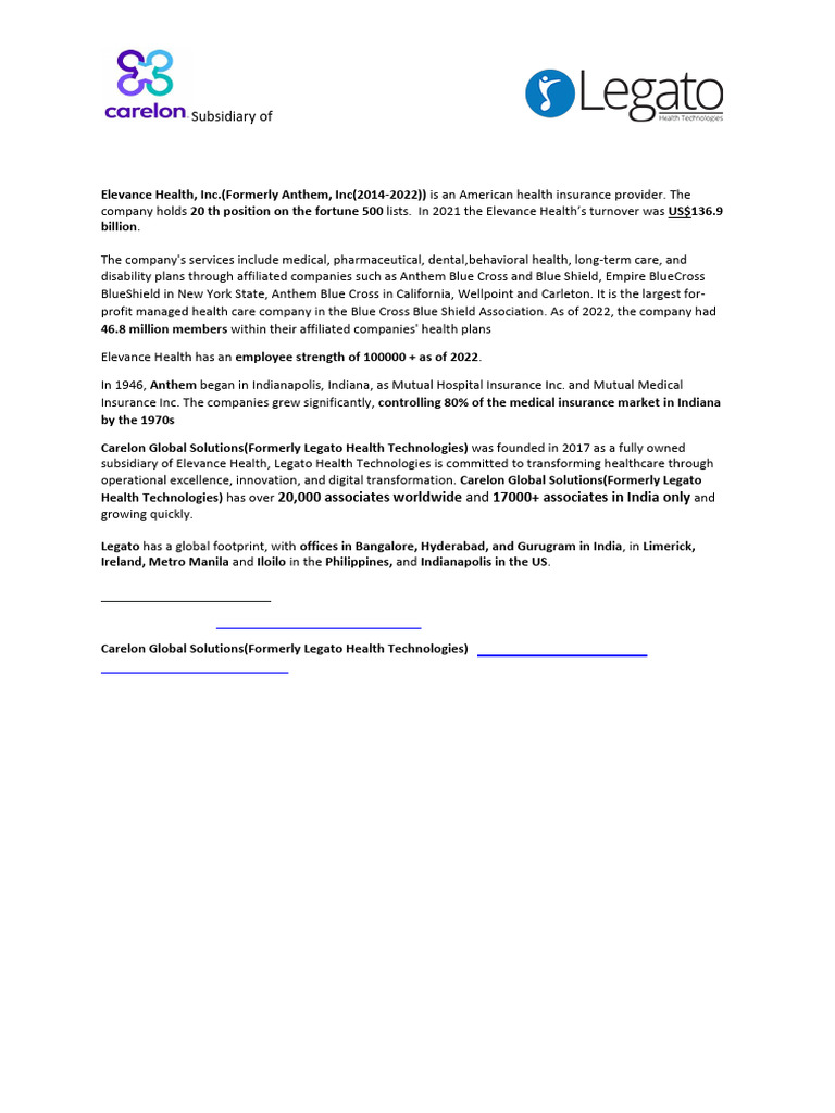 Carelon Global Solutions Overview | PDF