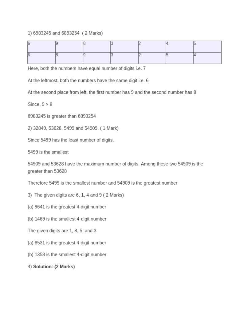 Solutions Math Number Systems 14th June' | PDF