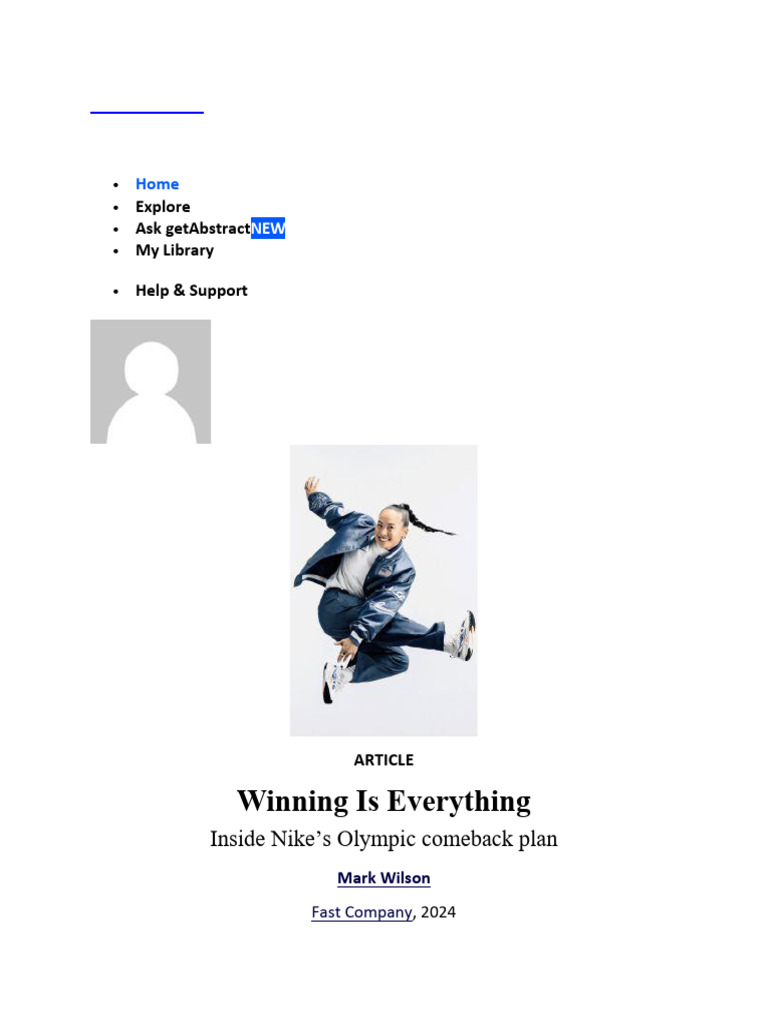 Winning is everything | PDF | Nike | Layoff