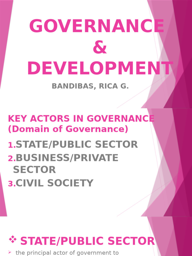 Key Actors in Governance Explained | PDF | Governance | Poverty