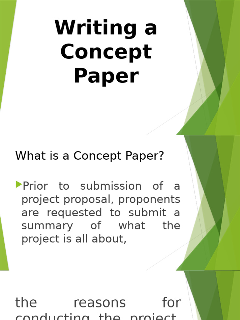 Writing A Concept Paper | PDF