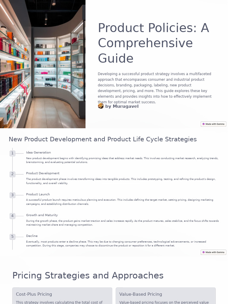Product Policies A Comprehensive Guide | PDF | Brand | Pricing