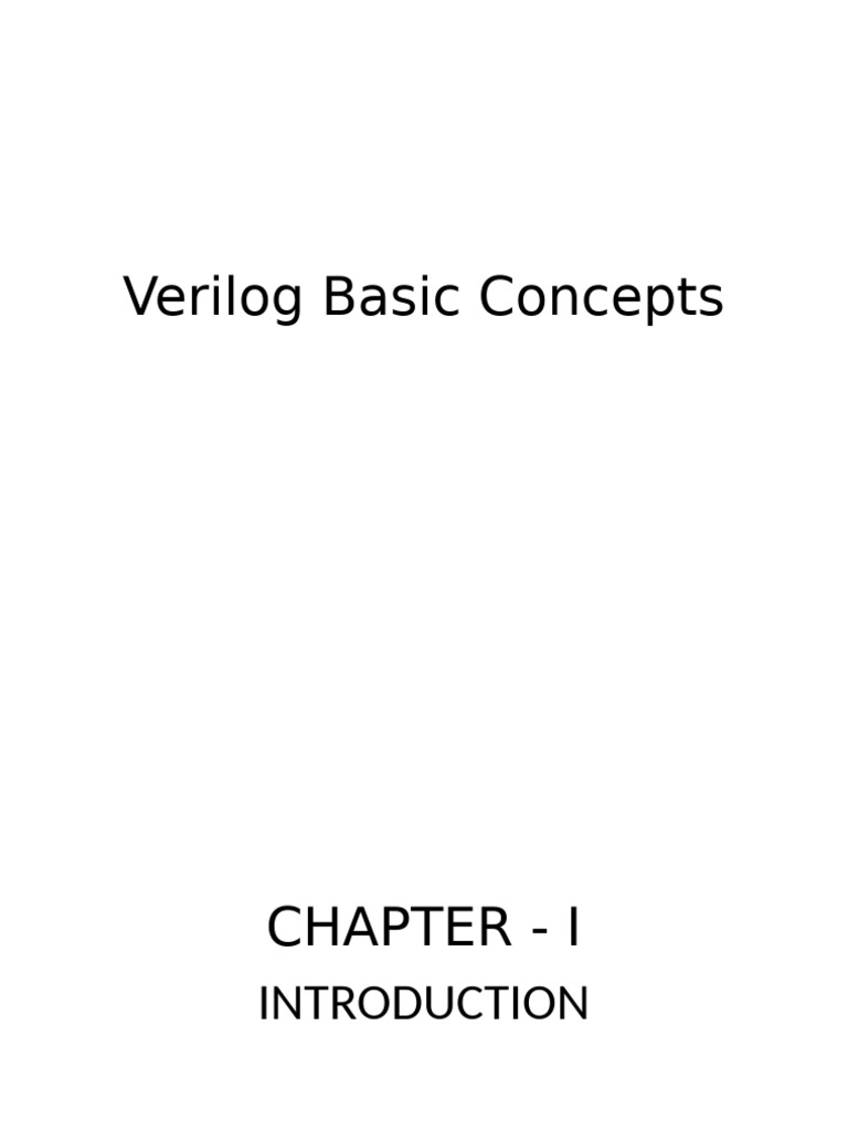 1verilog Hdl Introduction Pdf Hardware Description Language Design 6058