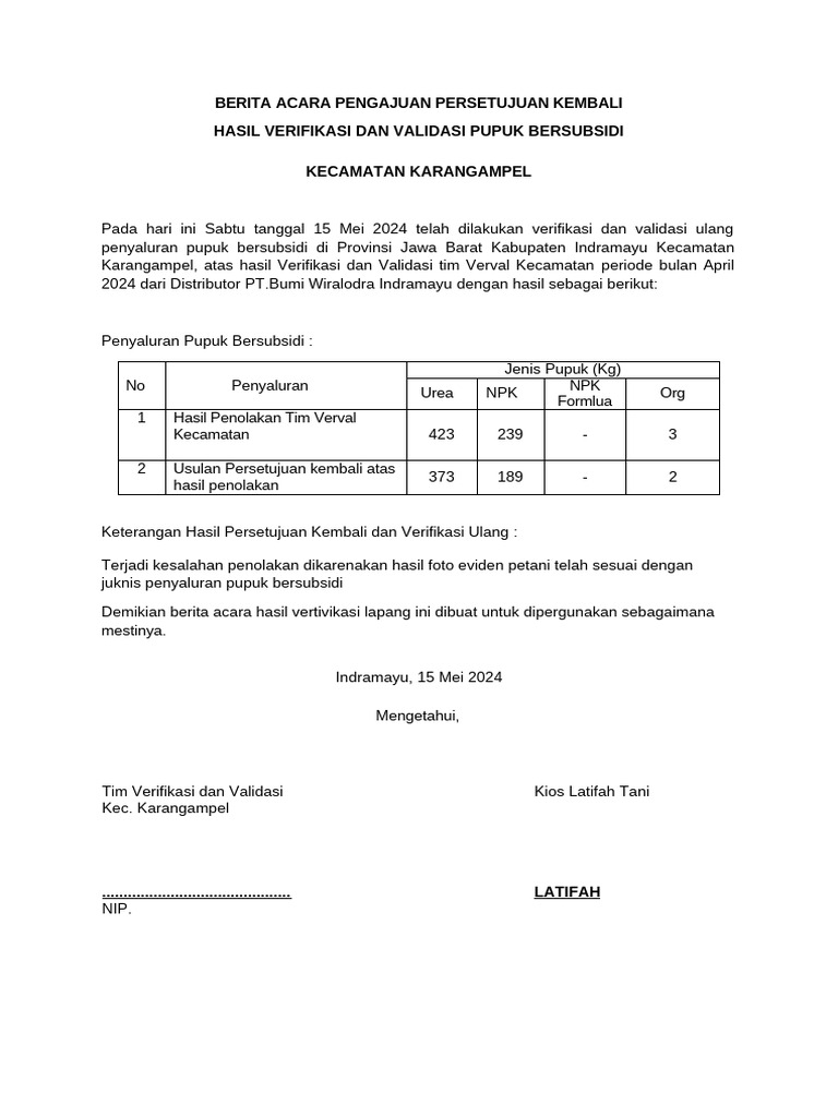 Format BA Banding - Confirmed | PDF