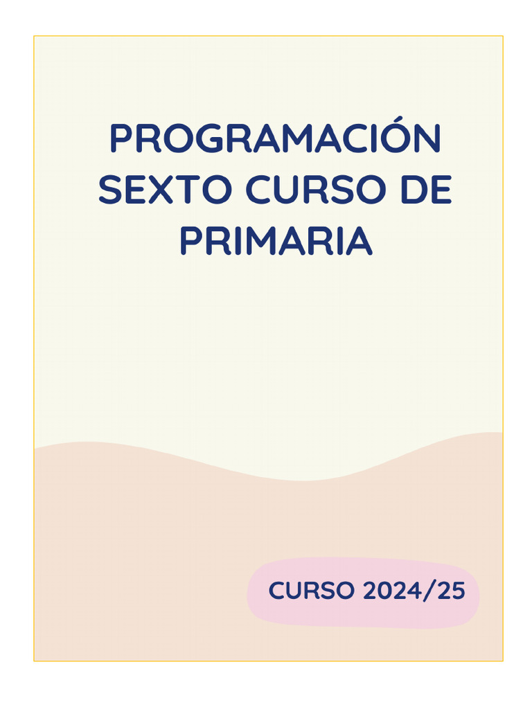 Pga 6º Lomloe 24-25 | PDF | Evaluación | Educación primaria