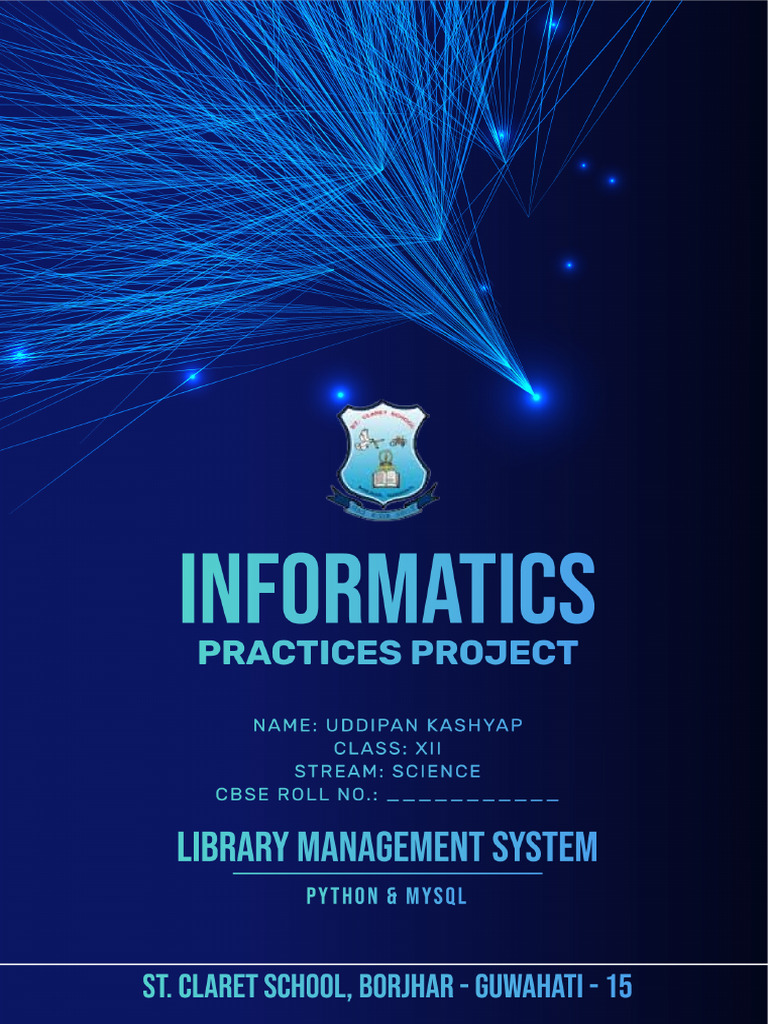 IP Synopsis Uddipan | PDF | Databases | Libraries