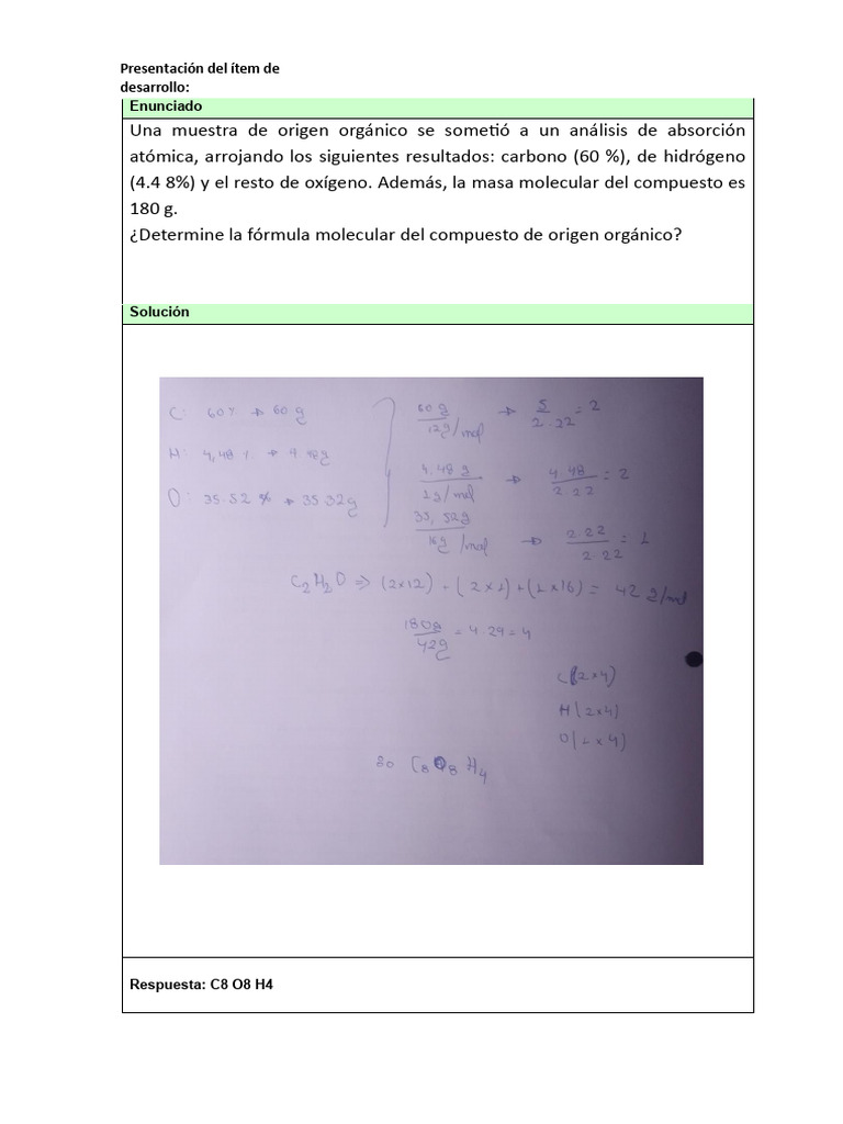 Solucion T2 Quimica | PDF