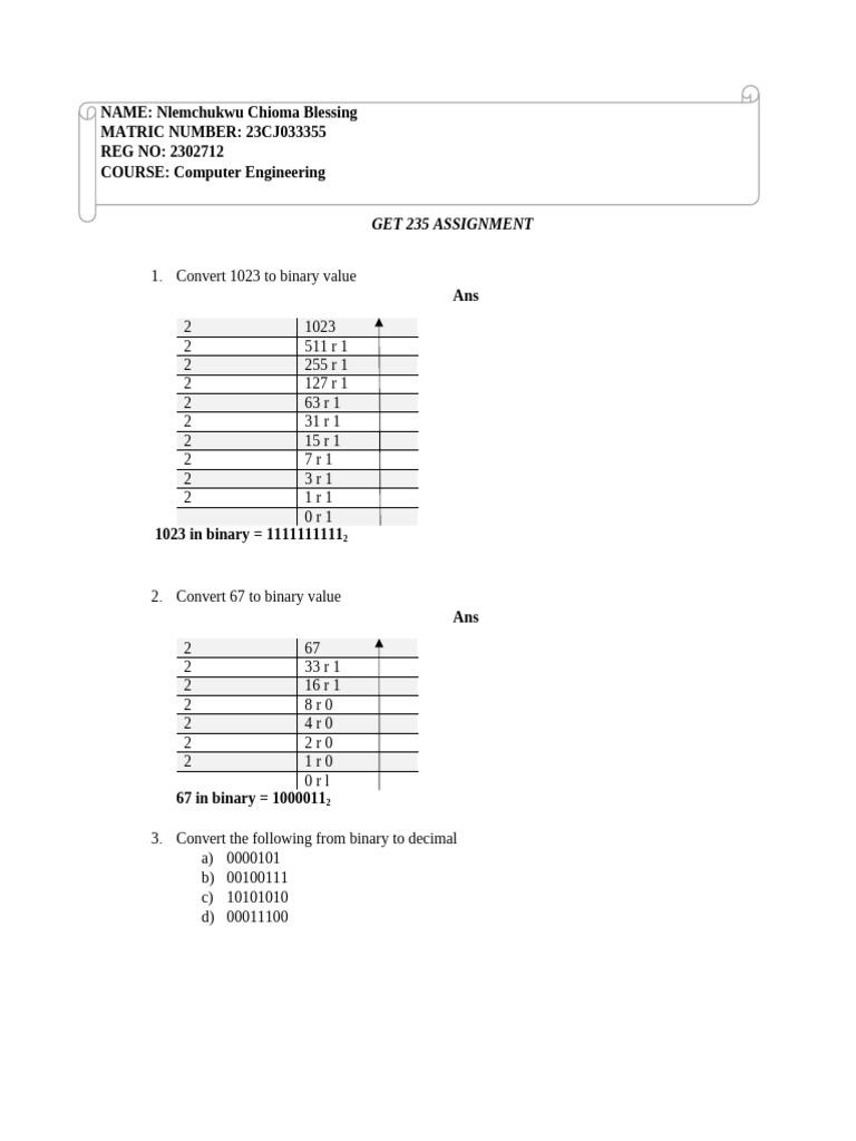 Binary and Hexadecimal Conversion Guide | PDF | Computer Science | Notation