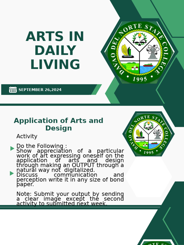 Arts and Design Application Activity | PDF