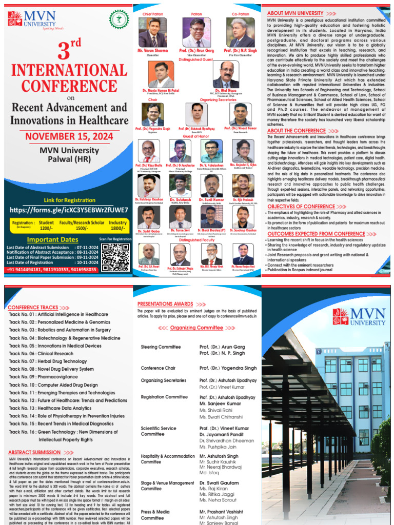 3rd International Conference Brochure | PDF | Health Care | Medicine