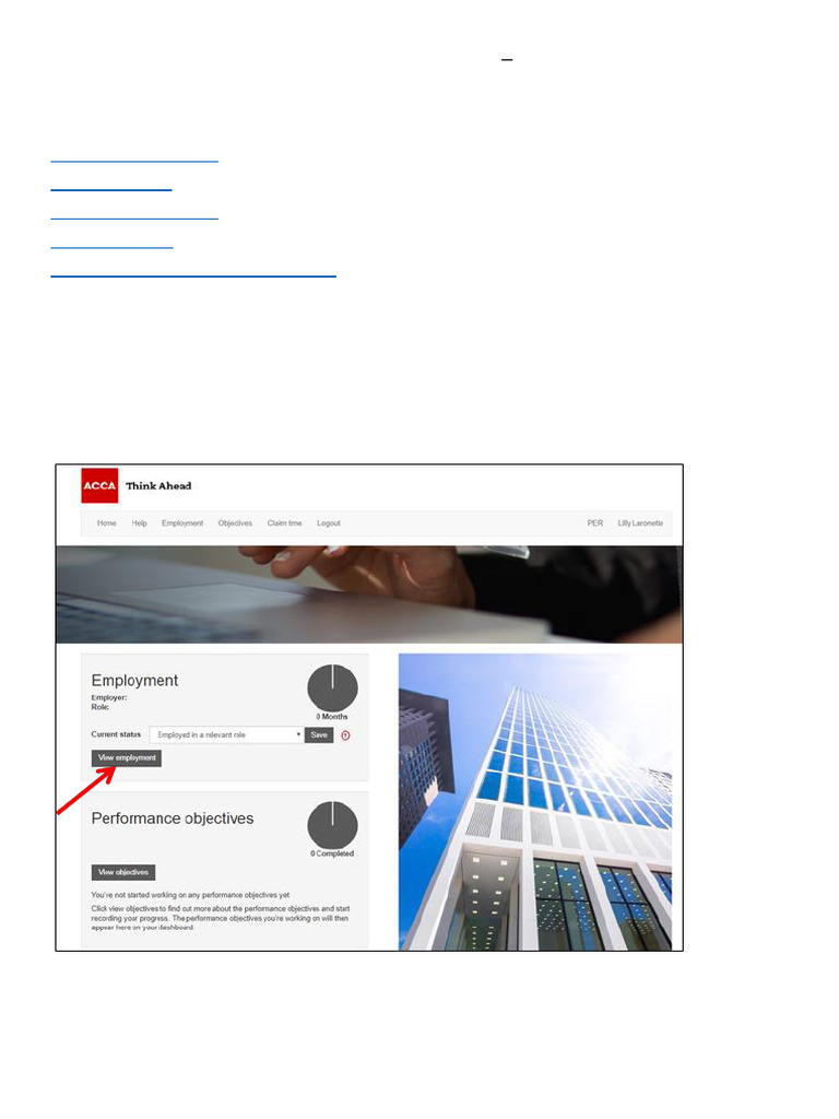 ACCA PER Trainee Guide | PDF | Career & Growth | Finance & Money Management