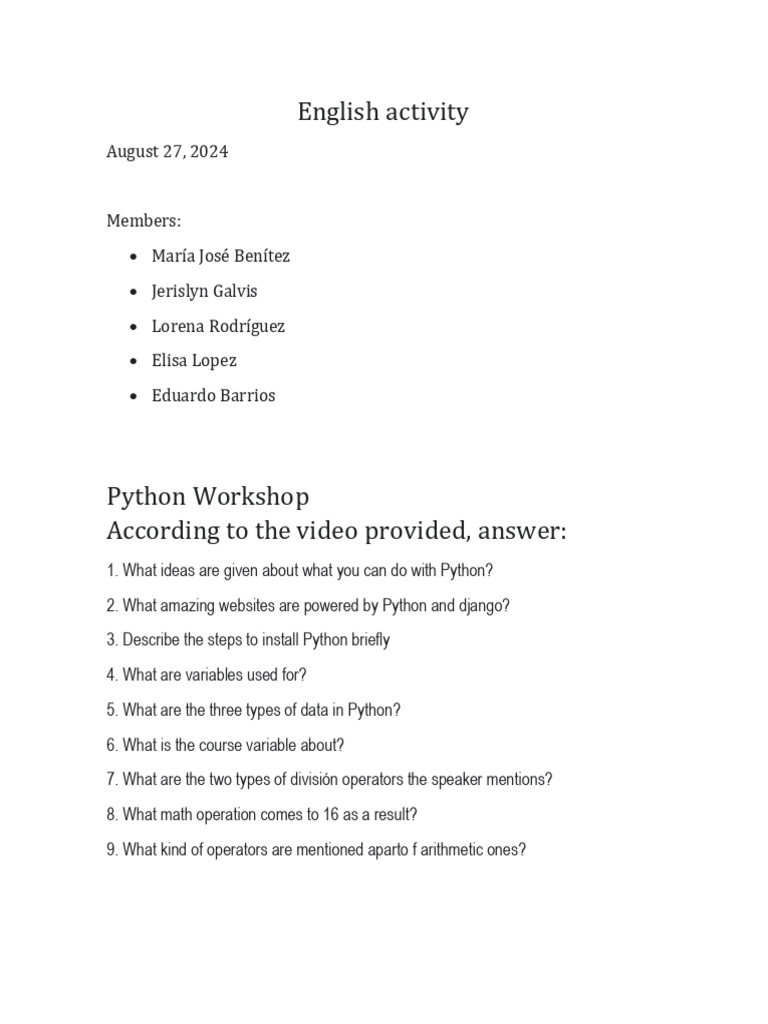 English Activity | PDF | Games & Activities | Technology & Engineering