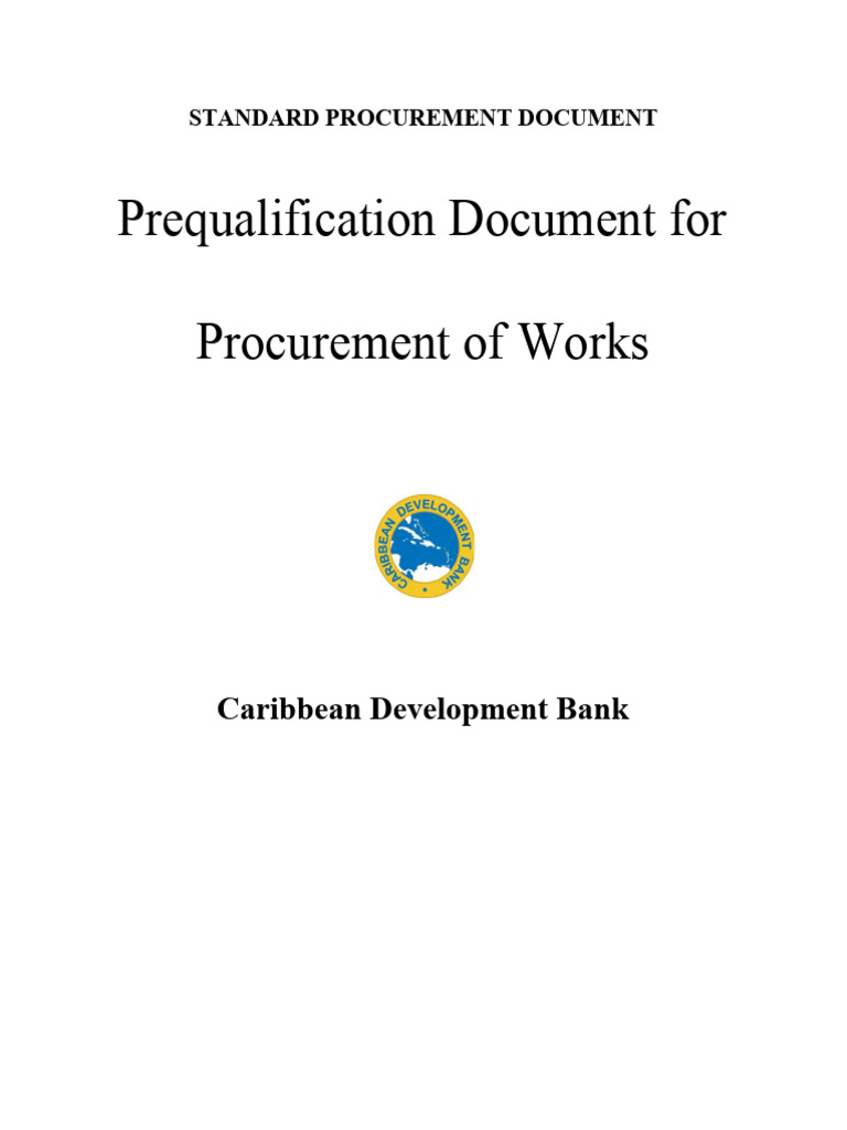 CDB Prequalification Document For Works Template | PDF | Procurement ...